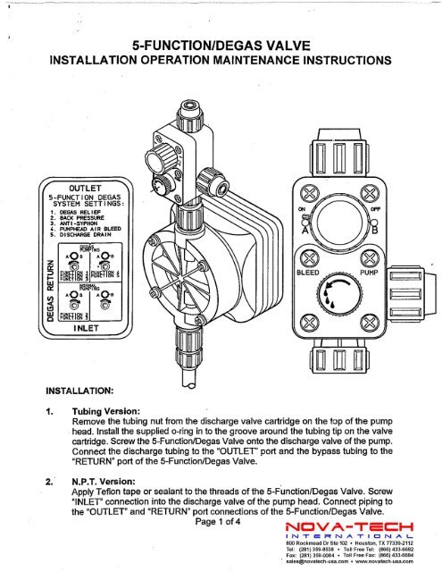 5-function/degas valve