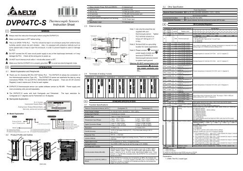 DVP04TC-S Thermocouple Sensors