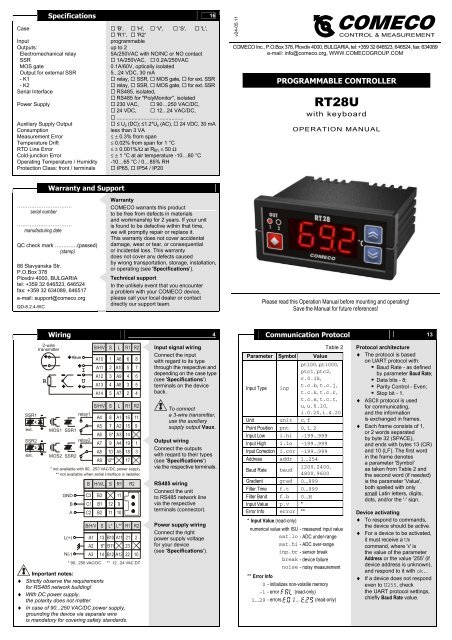 PROGRAMMABLE CONTROLLER - Ocean Controls