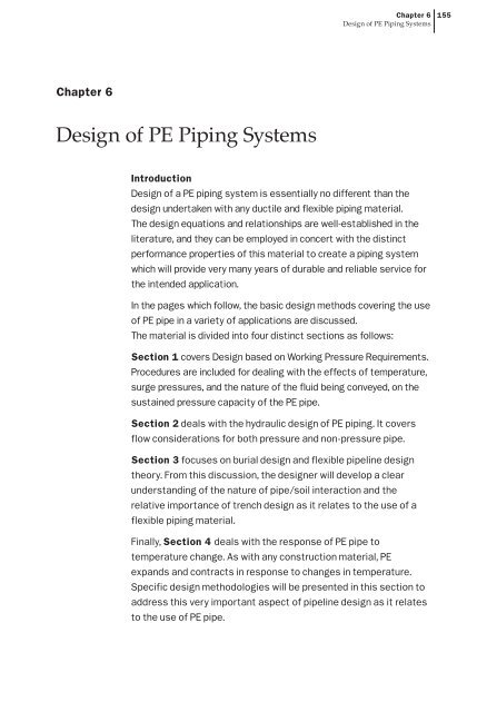 Chapter 6 - Design of PE Piping Systems - Plastics Pipe Institute