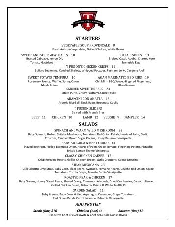 click here for their dinner menu - Great Kosher Restaurants Magazine