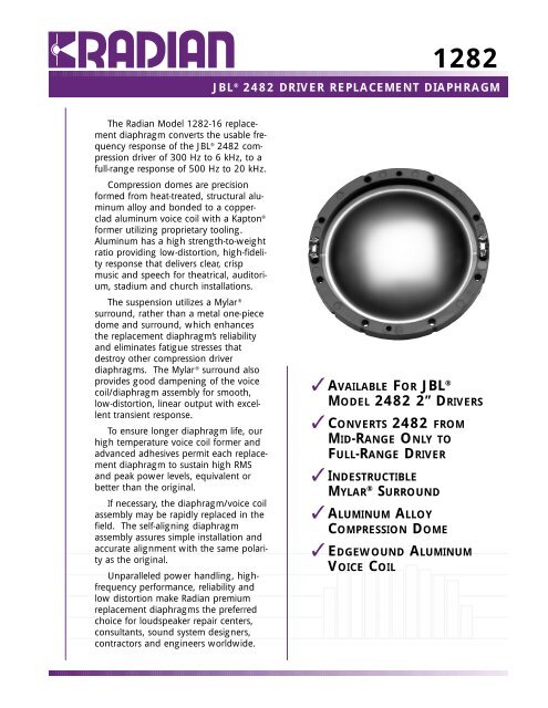 Replacement Diaphragm