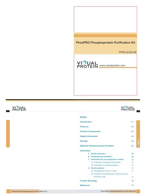 PhosPRO Phosphoprotein Purification Kit - VISUAL PROTEIN!