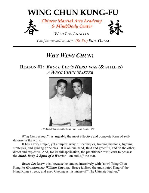 Traditional Wing Chun Kung Fu
