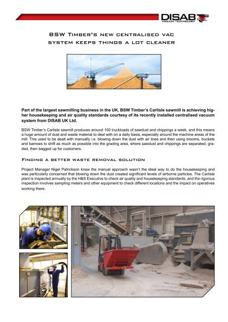 BSW TImBER'S NEw CENTRAlISED vAC SySTEm ... - Disab.com