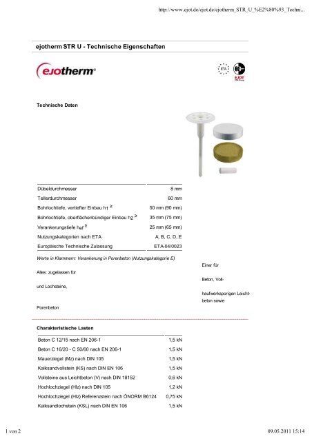 Technisches Datenblatt