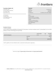 Frontiers Media SA Invoice