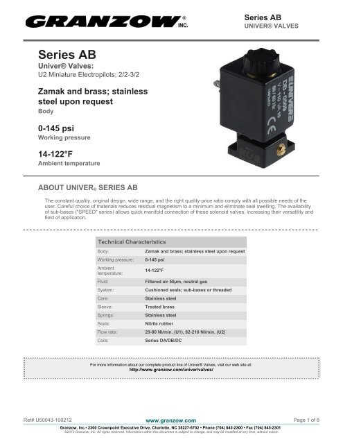 Series AB - Datasheet - Granzow