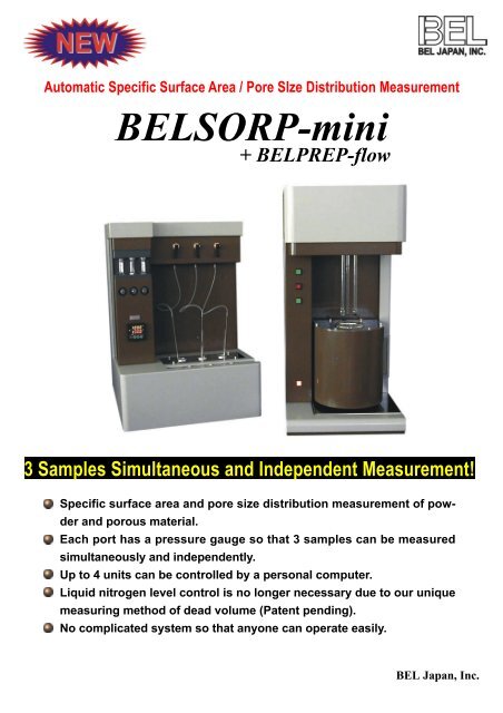 BELSORP-mini Product Data Sheet - Colloidal Dynamics