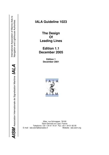 IALA Guidelines (1023) For The Design of Leading Lines