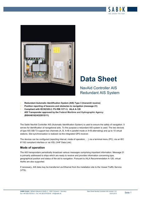 NavAid Controller AIS - Hydrosphere UK Ltd.