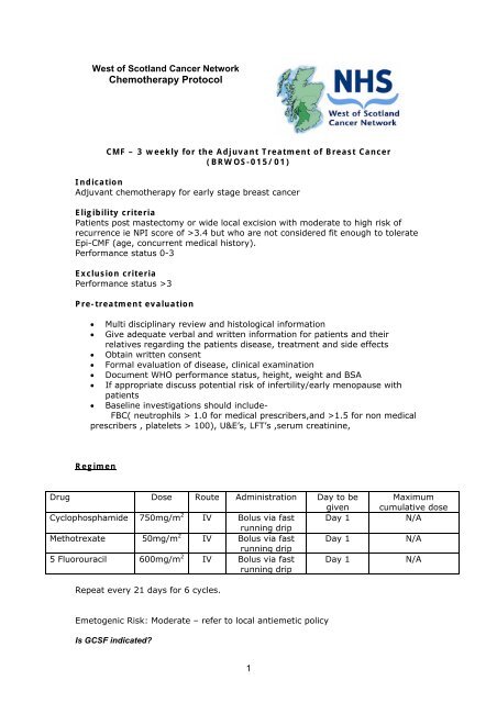Chemotherapy Protocol