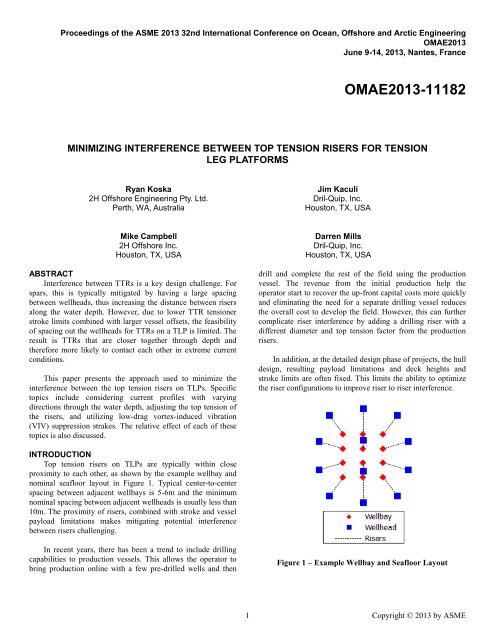 Minimizing Interference Between Top Tension Risers ... - 2H Offshore