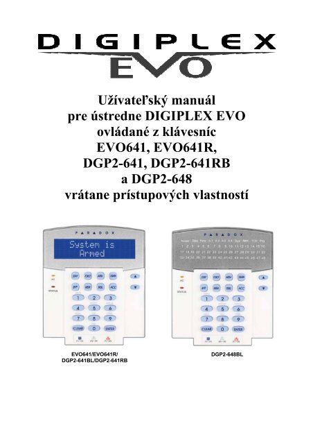 digiplex evo 192, 92, 48 - zis