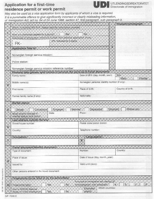 norway residence or work permit - FairSky Travel House