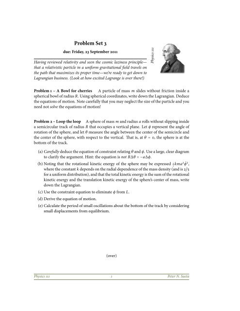 Problem Set - HMC Physics