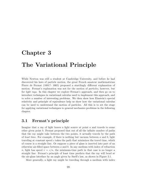 Chapter 3 The Variational Principle - HMC Physics