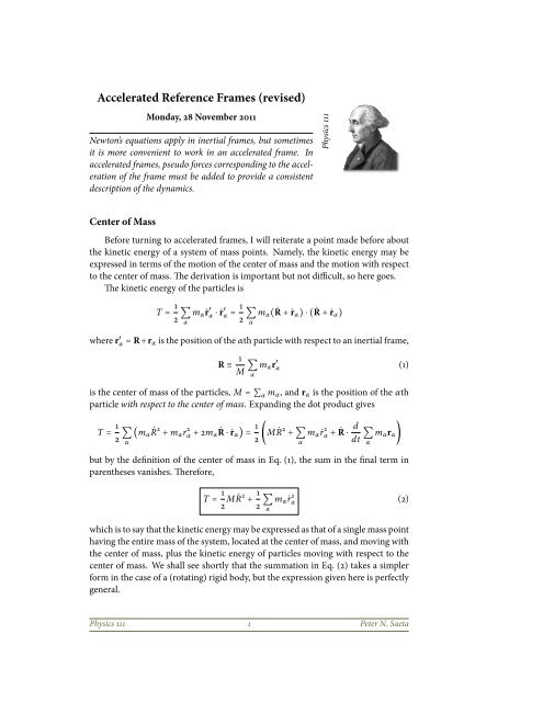 Accelerated Reference Frames (revised) - HMC Physics