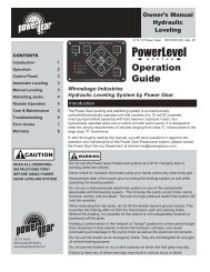 OPERATION MANUAL for MANUAL LEVELING ... - Power Gear