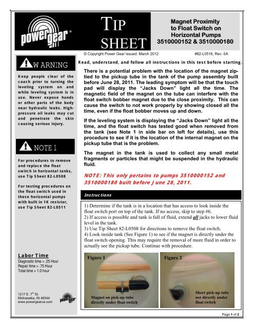 TIP SHEET - Power Gear