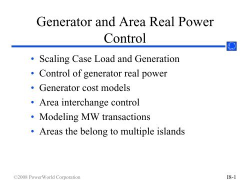 Generators - PowerWorld