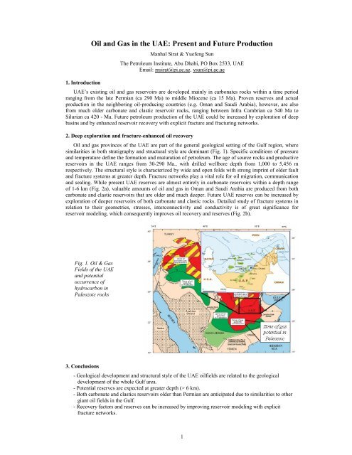 Oil and Gas in the UAE: Present and Future Production