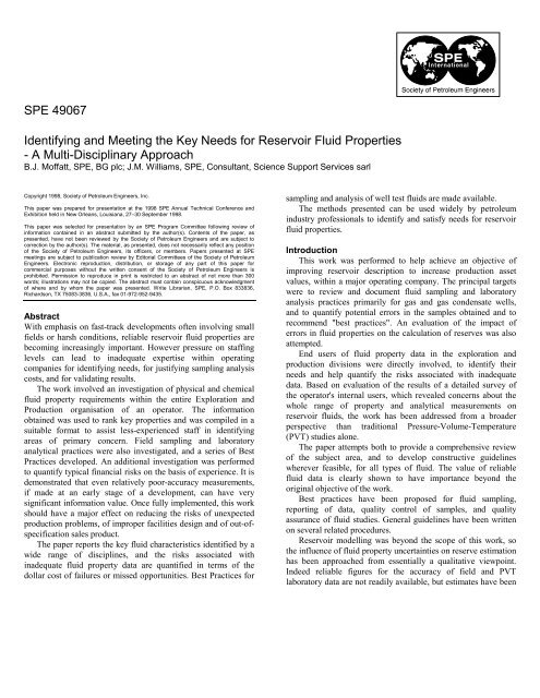 SPE Electronic Submission Template - The Petroleum Institute