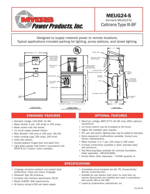 MEUG24-S - Myers Power Products, Inc.