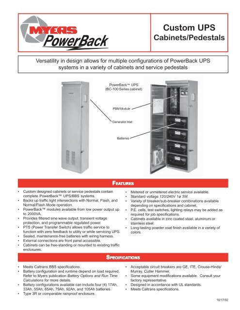 Custom UPS Gf.PMD - Myers Power Products, Inc.
