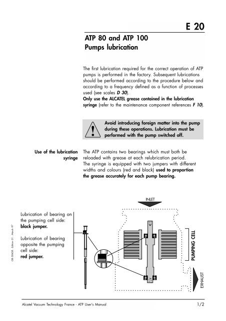 ATP 80 and ATP 100 Bearing lubrication procedure - AJVS.com