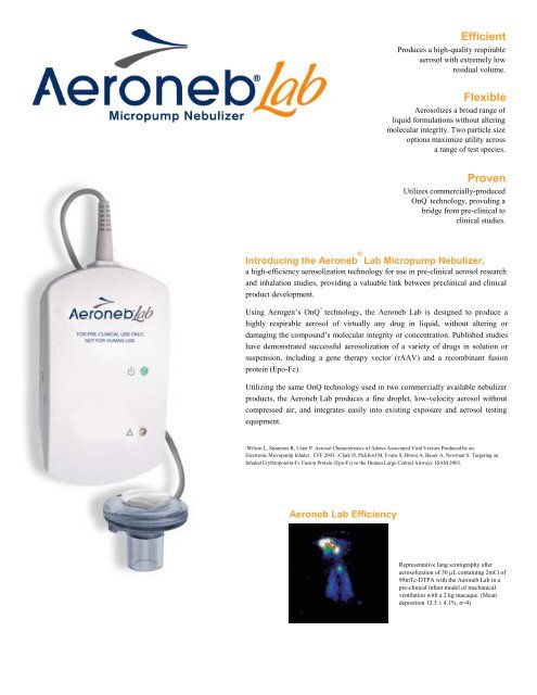 AeronebÂ® Lab Datasheet - Aerogen