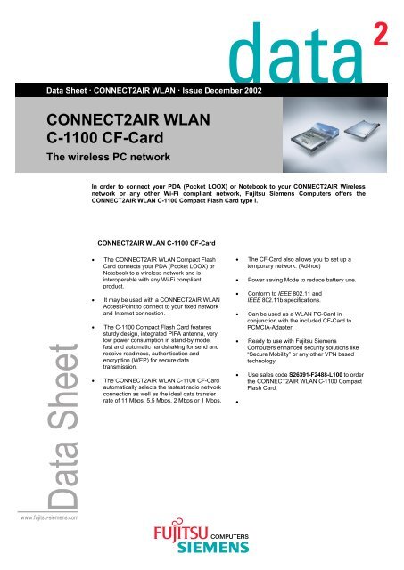 CONNECT2AIR WLAN C-1100 CF-Card
