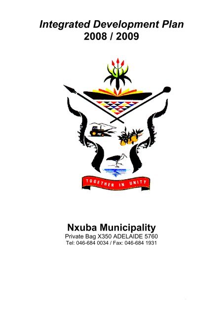 Nxuba LM IDP 08_09.pdf - Provincial Spatial Development plan