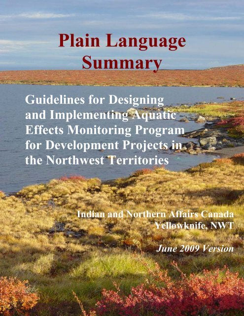 Plain Language Summary - Mackenzie Valley Land and Water Board