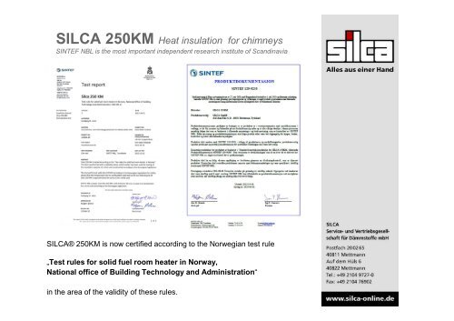 SILCA 250KM Heat insulati