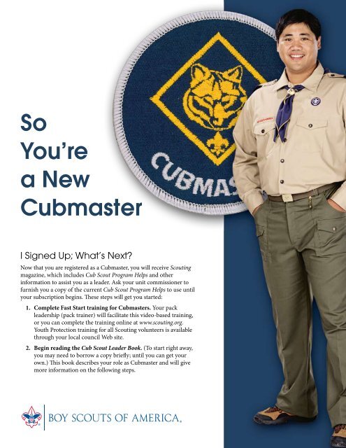 So You're a New Cubmaster