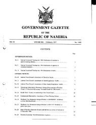 GOVERNMENT GAZETTE REPUBLIC OF NAMIBIA - saflii