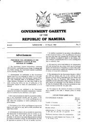 GOVERNMENT GAZETTE REPUBLIC OF NAMIBIA - saflii