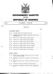 GOVERNMENT GAZETTE REPUBLIC OF NAMIBIA - saflii