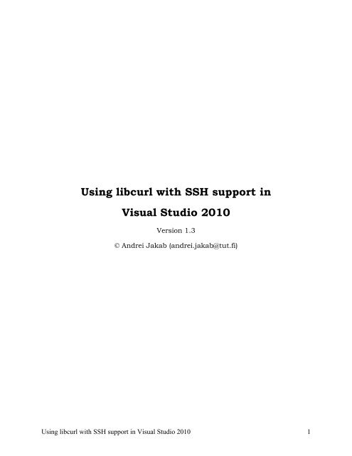 Using-libcurl-with-SSH-support-in-Visual-Studio-2010