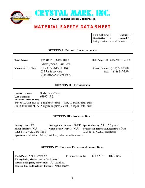 Glass Beads - Crystal Mark, Inc.