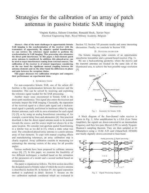 Strategies for the calibration of an array of patch antennas in passive ...