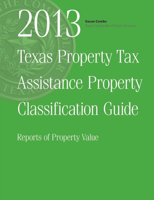 Texas Property Tax Assistance Property Classification Guide ...