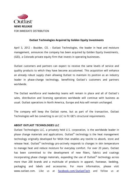 OL_Acquisition_Release_FINAL - Outlast Technologies