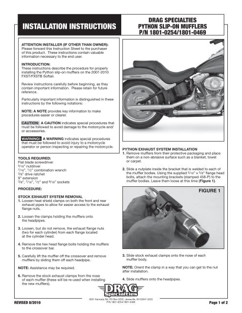 INSTALLATION INSTRUCTIONS