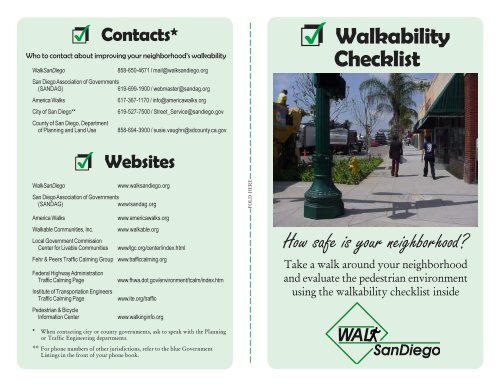 Walk San Diego's walkability checklist (simple audit ... - Victoria Walks