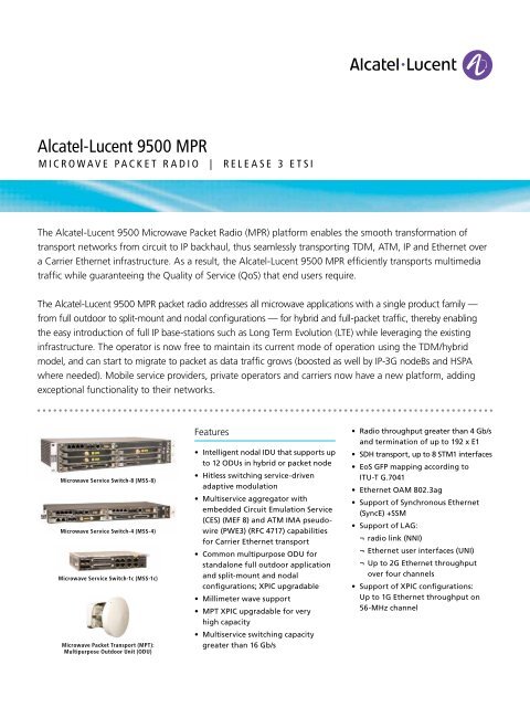 Alcatel-Lucent 9500 MPR
