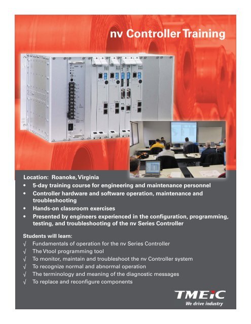 nv Series Controller Training Flyer - Tmeic.com