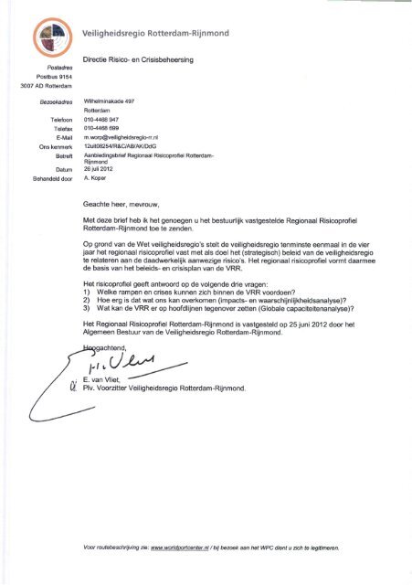 VRR Regionaal Risicoprofiel