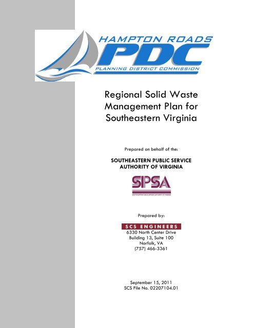Regional Solid Waste Management Plan for Southeastern ... - SPSA